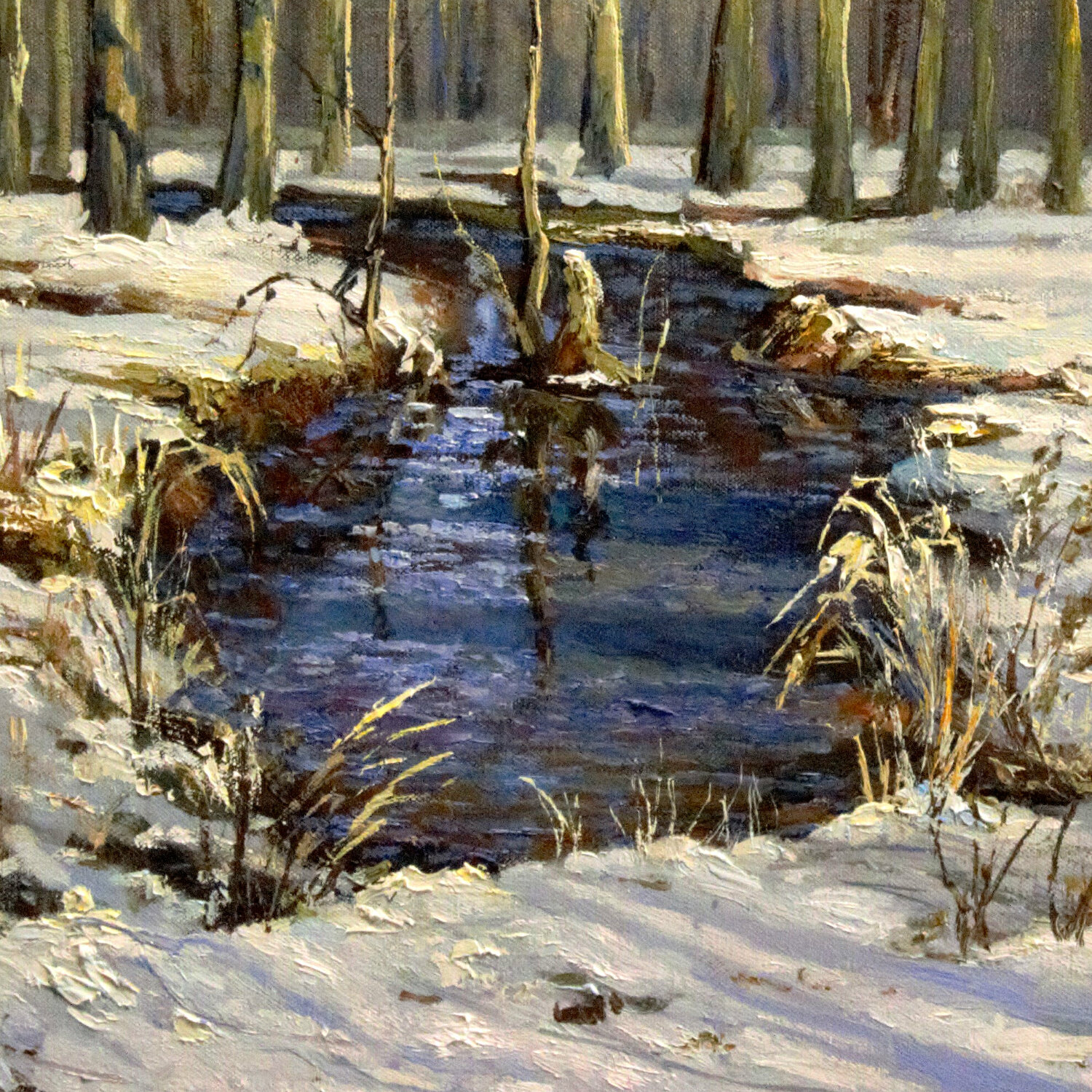 Early spring. Realism oil painting by Dmitry Revyakin (2019) : Painting ...