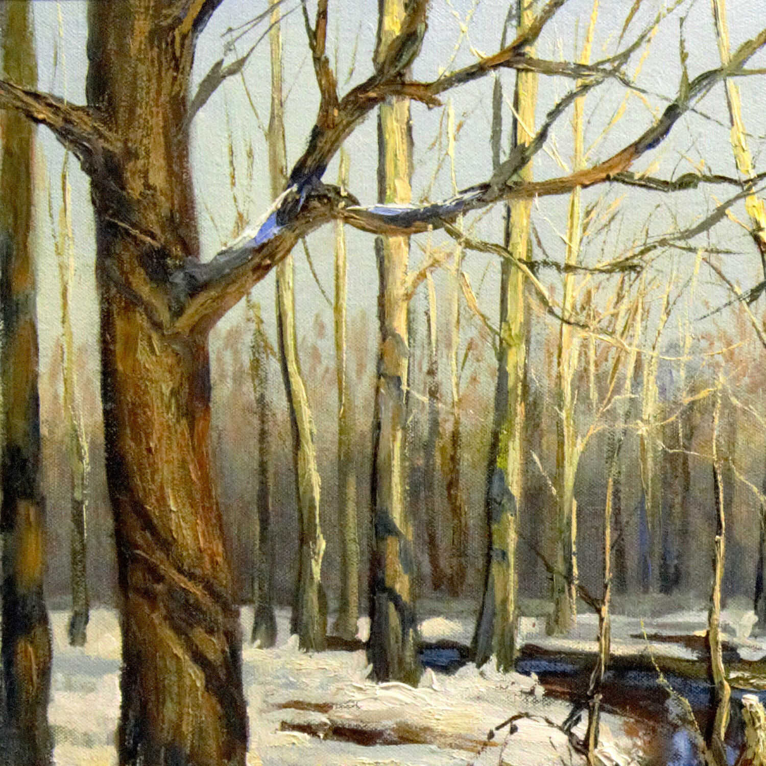 Early spring. Realism oil painting by Dmitry Revyakin (2019) : Painting ...