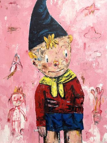 Hold the phone by Andrew Chan (2020) : Painting Acrylic, Oil on Canvas ...