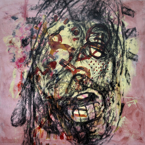 Past / Present / Future V by Alexander Valchev (2023) : Painting Acrylic, Pencil on Canvas ...