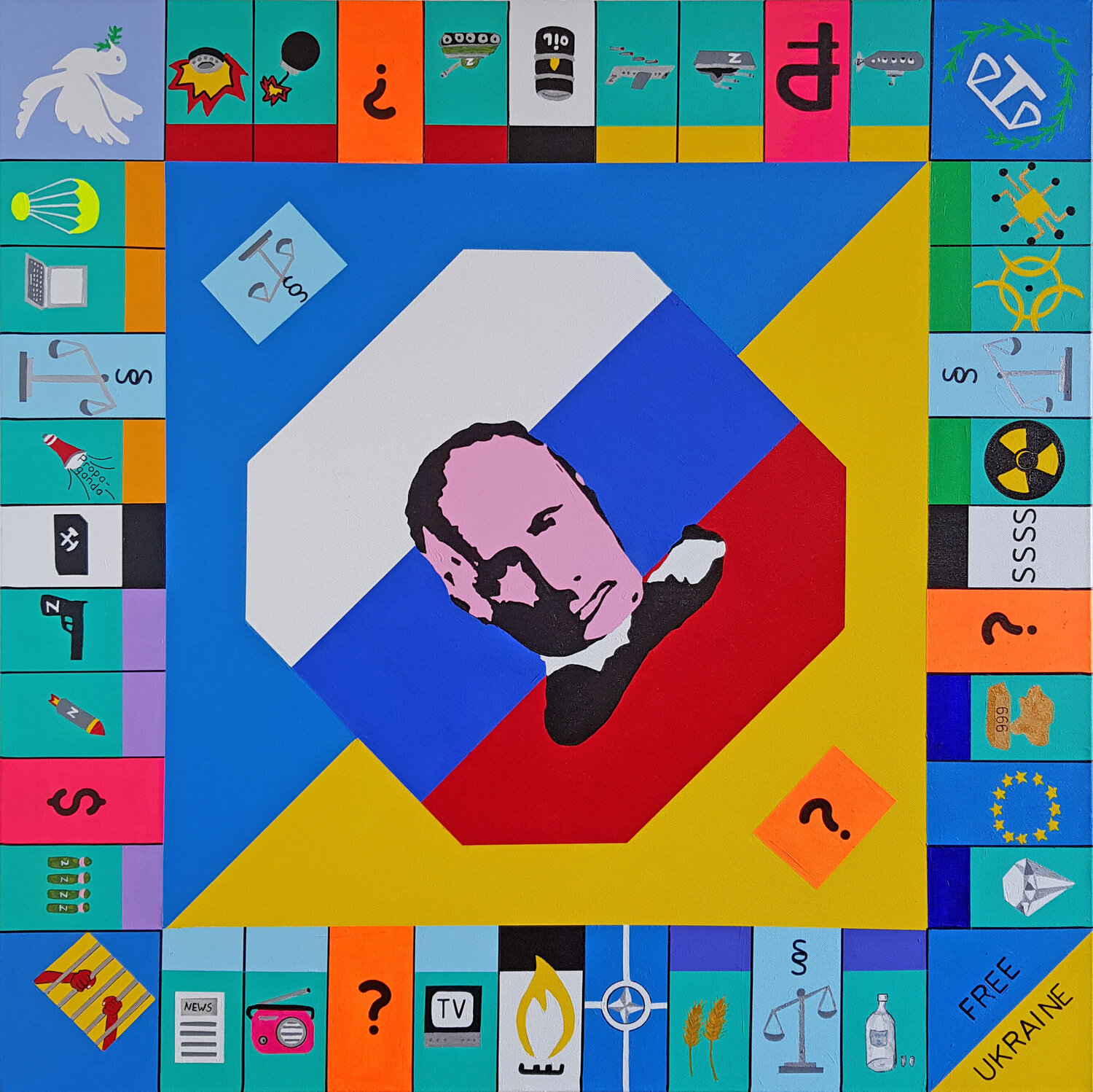 THE RUSSIAN MONOPOLY by Forman Act (2022) : Painting Acrylic on Canvas ...