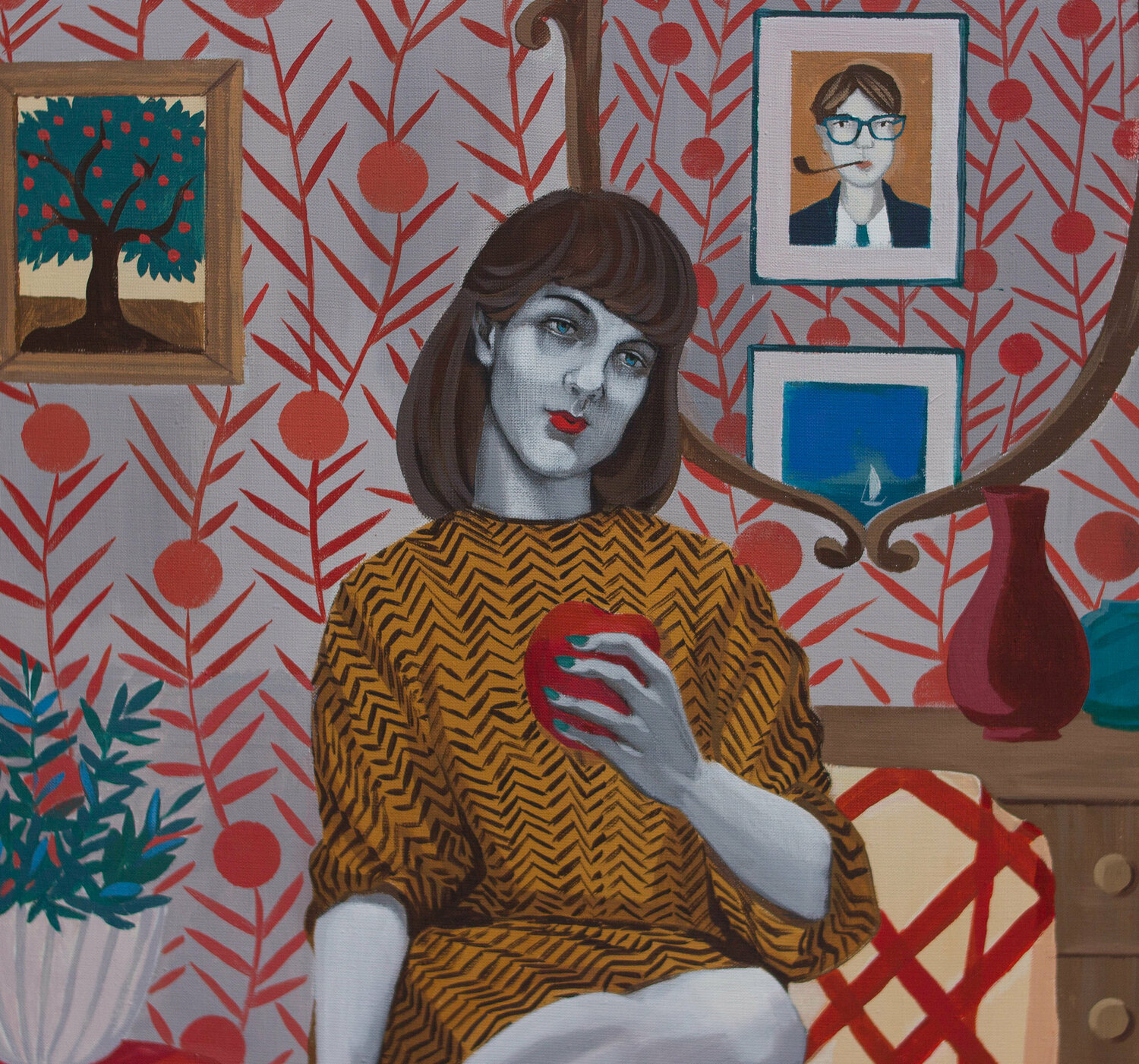 Eve - wife, housewife, adam and eve, girl, interior design by Katya Schepina (2021) : Painting ...