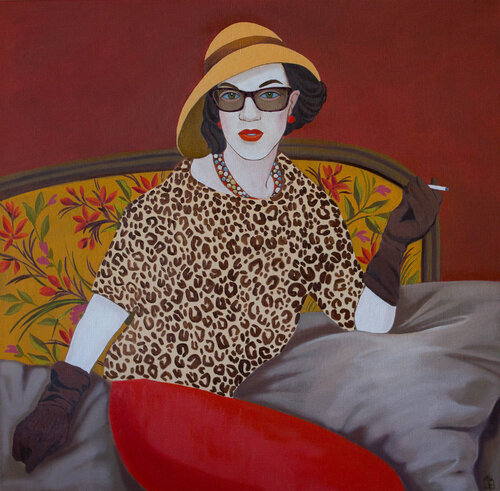 Leopard by Katya Schepina (2022) : Painting Acrylic, Oil on Canvas - Singulart