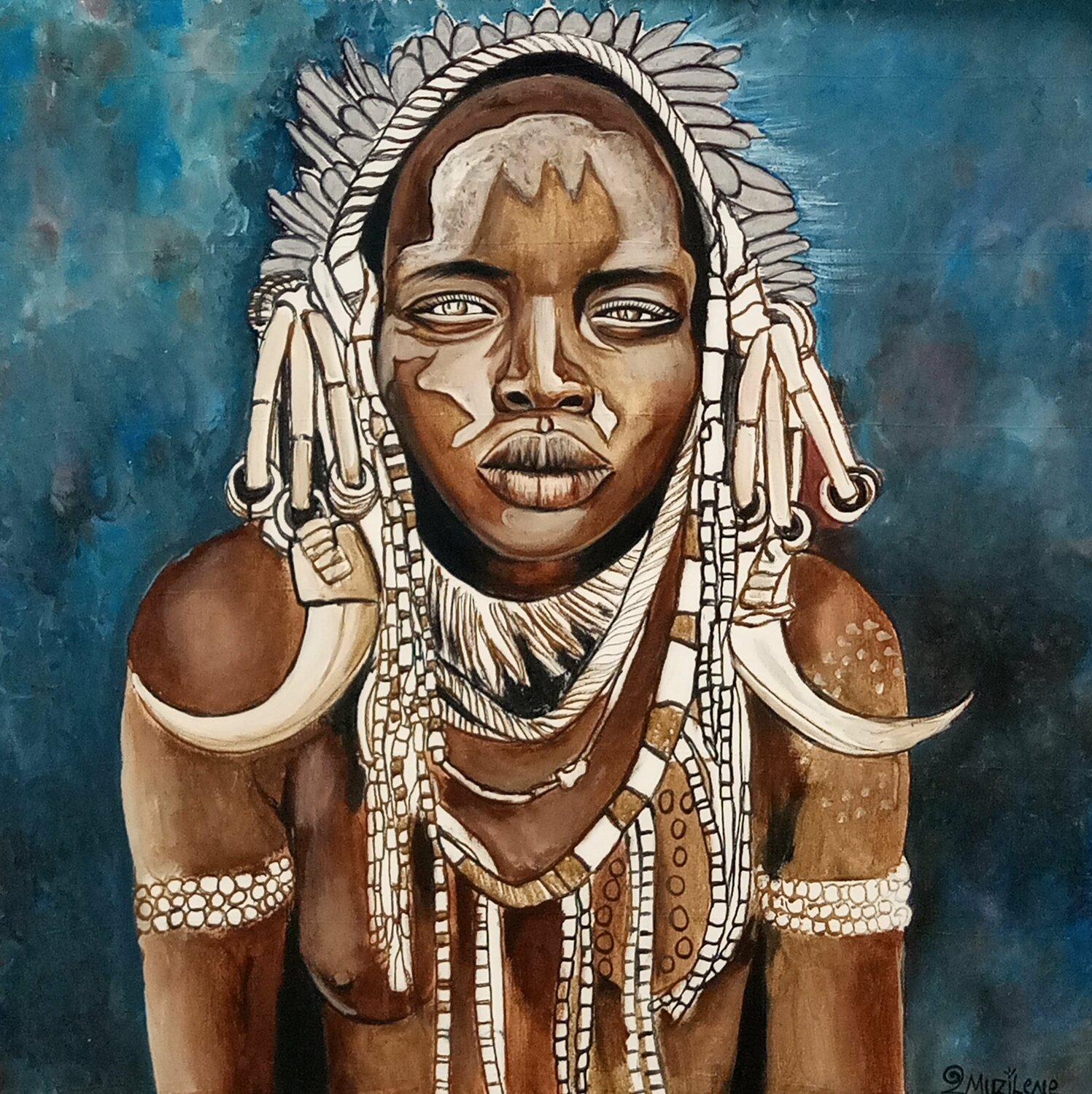 African Women Tribal Paint