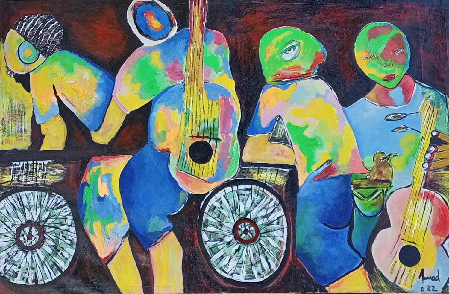 Modern Musician Painting