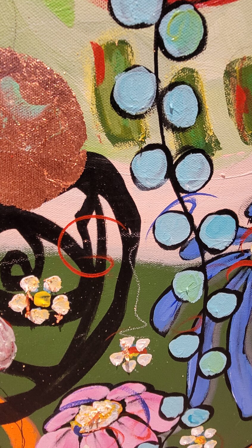 Happy Dance by Sharon Trickett (2022) : Painting Acrylic, Pencil on ...