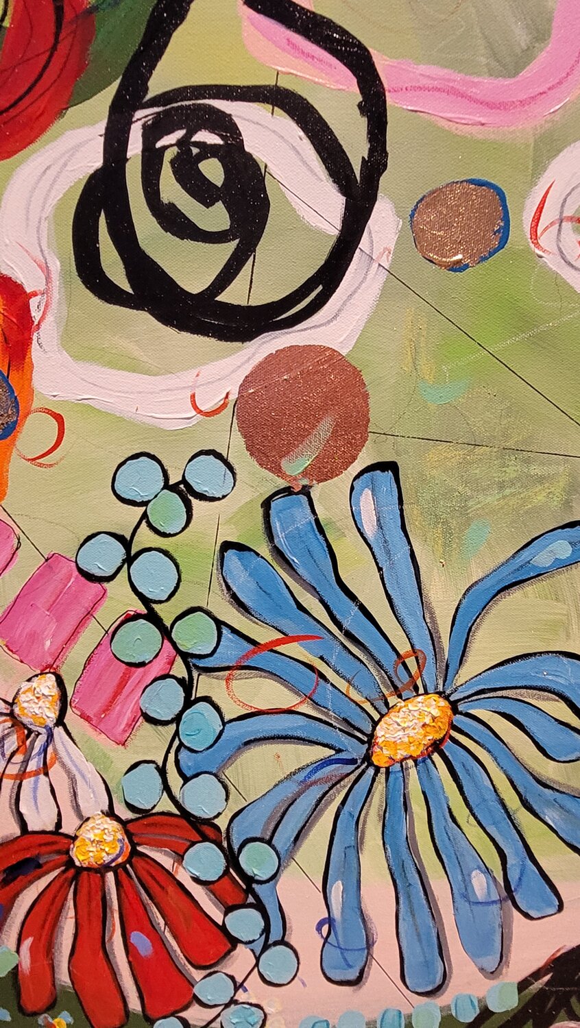 Happy Dance by Sharon Trickett (2022) : Painting Acrylic, Pencil on ...