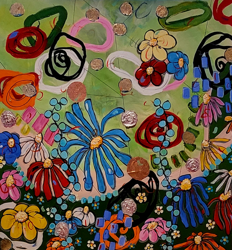 Happy Dance by Sharon Trickett (2022) : Painting Acrylic, Pencil on ...