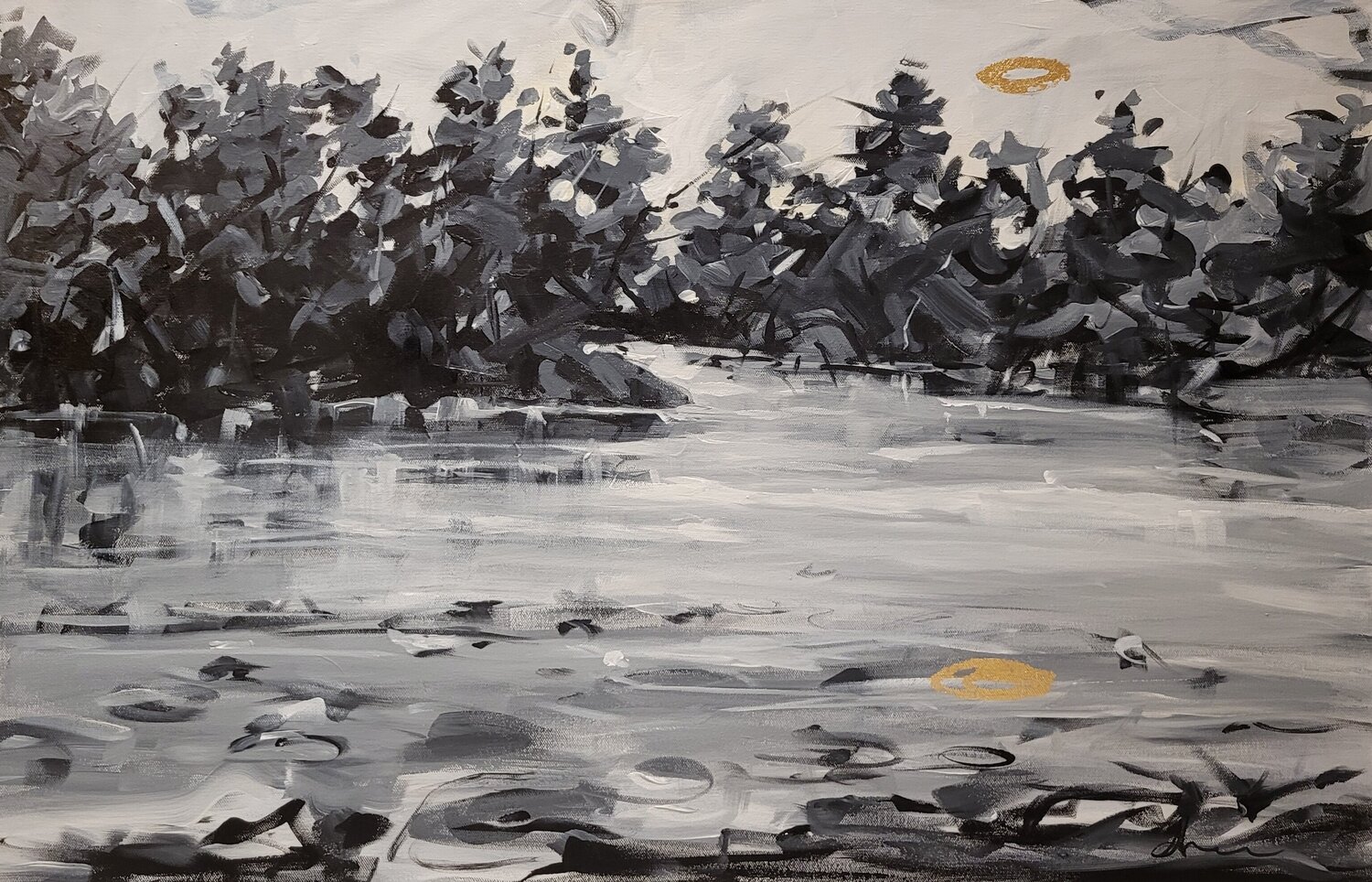 Sawmill Lake Trail 1 by Sharon Trickett (2023) : Painting Acrylic on ...