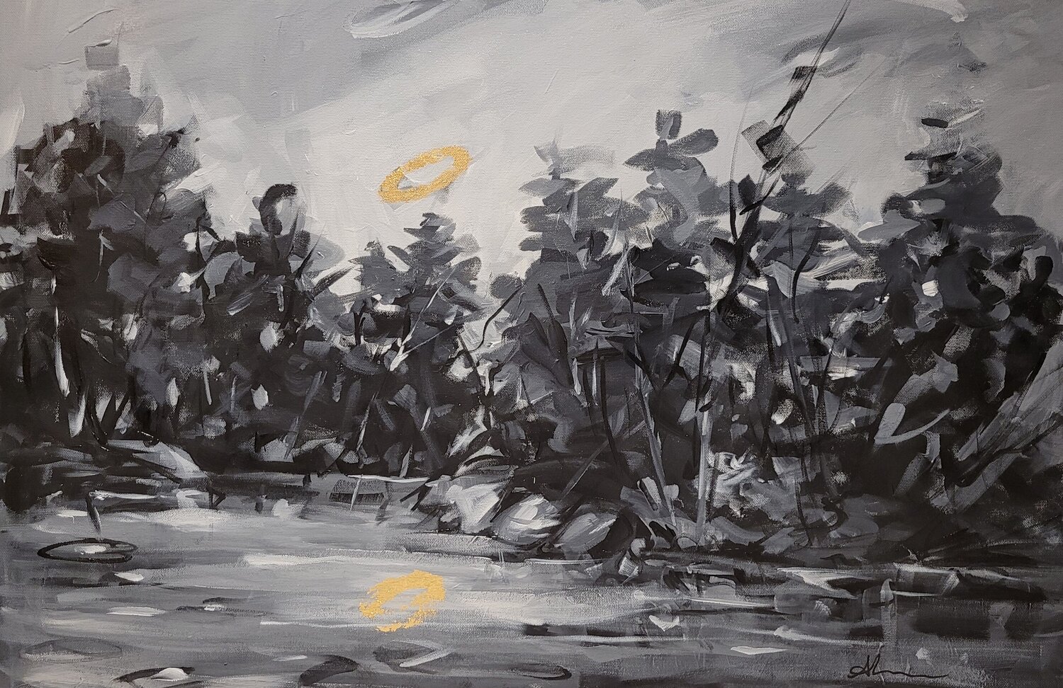 Sawmill Lake Trail 2 by Sharon Trickett (2023) : Painting Acrylic on ...