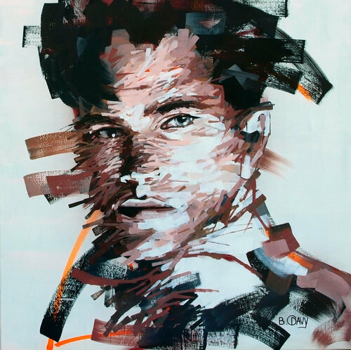 L'absence XIV by Boris Davy (2021) : Painting Oil, Spray Paint on Linen ...