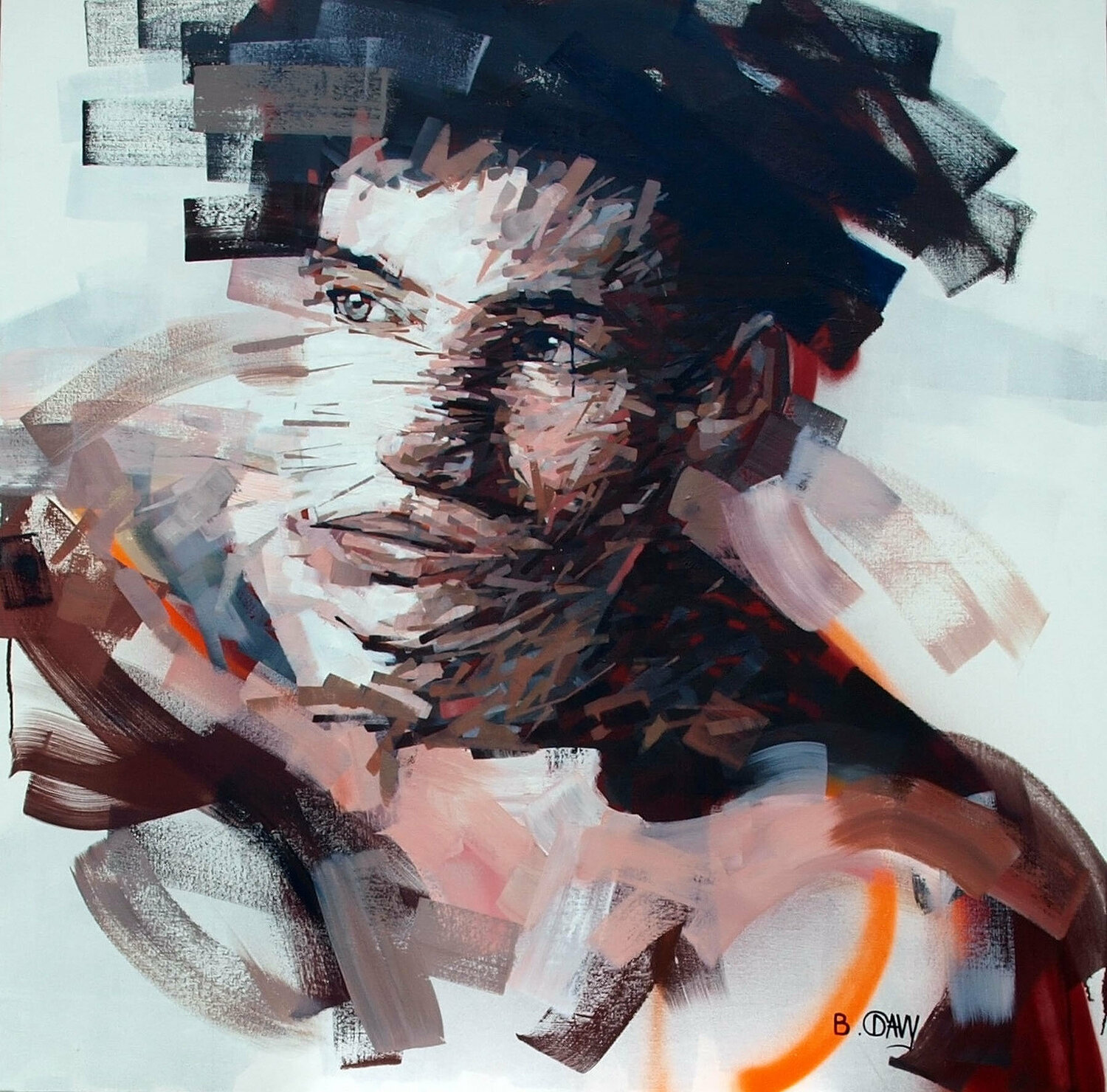 L'absence XV by Boris Davy (2021) : Painting Oil, Spray Paint on Linen ...
