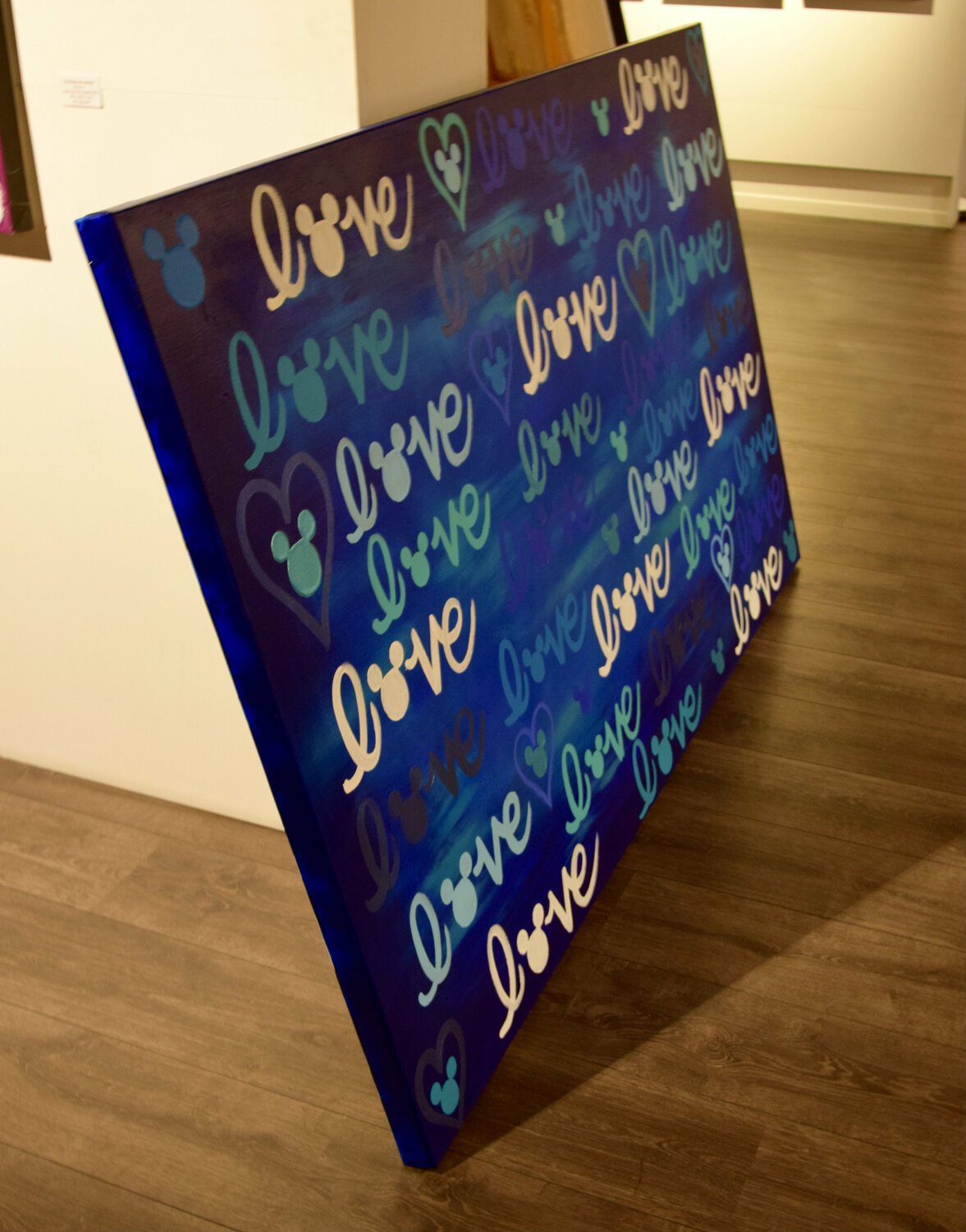 Mickey Love Blue (Panoramic) by Lisa Turin (2021) : Painting Acrylic ...