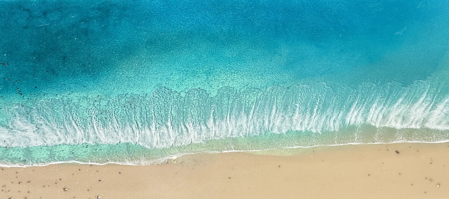 Shallow Waters, Deep Thoughts by Ana Hefco (2025) : Painting Acrylic, Resin on Wood - Singulart