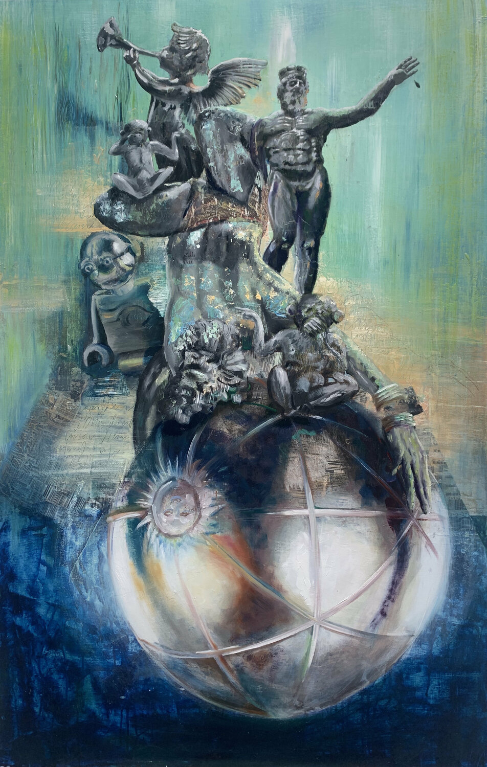 Atlas Stoa 18 Mut Tapferkeit Courage by Micky Focke (2019) : Painting ...