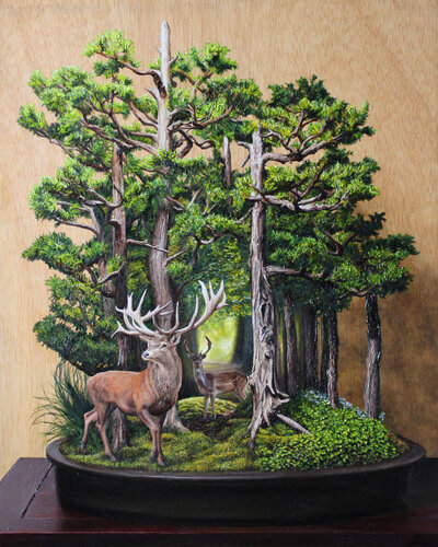 Espíritus del Bosque by Javier Ramos Julián (2023) : Painting Oil on ...