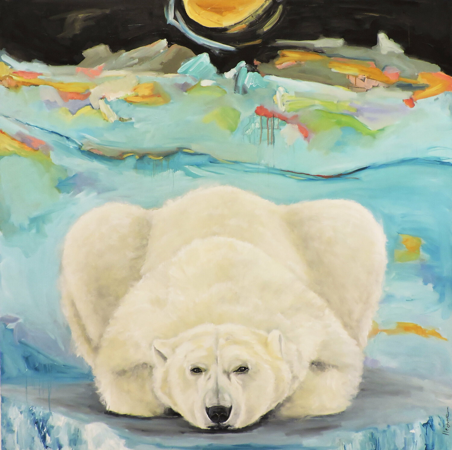 Nanuuk by Lucie Leduc (2021) : Painting Oil on Canvas - Singulart