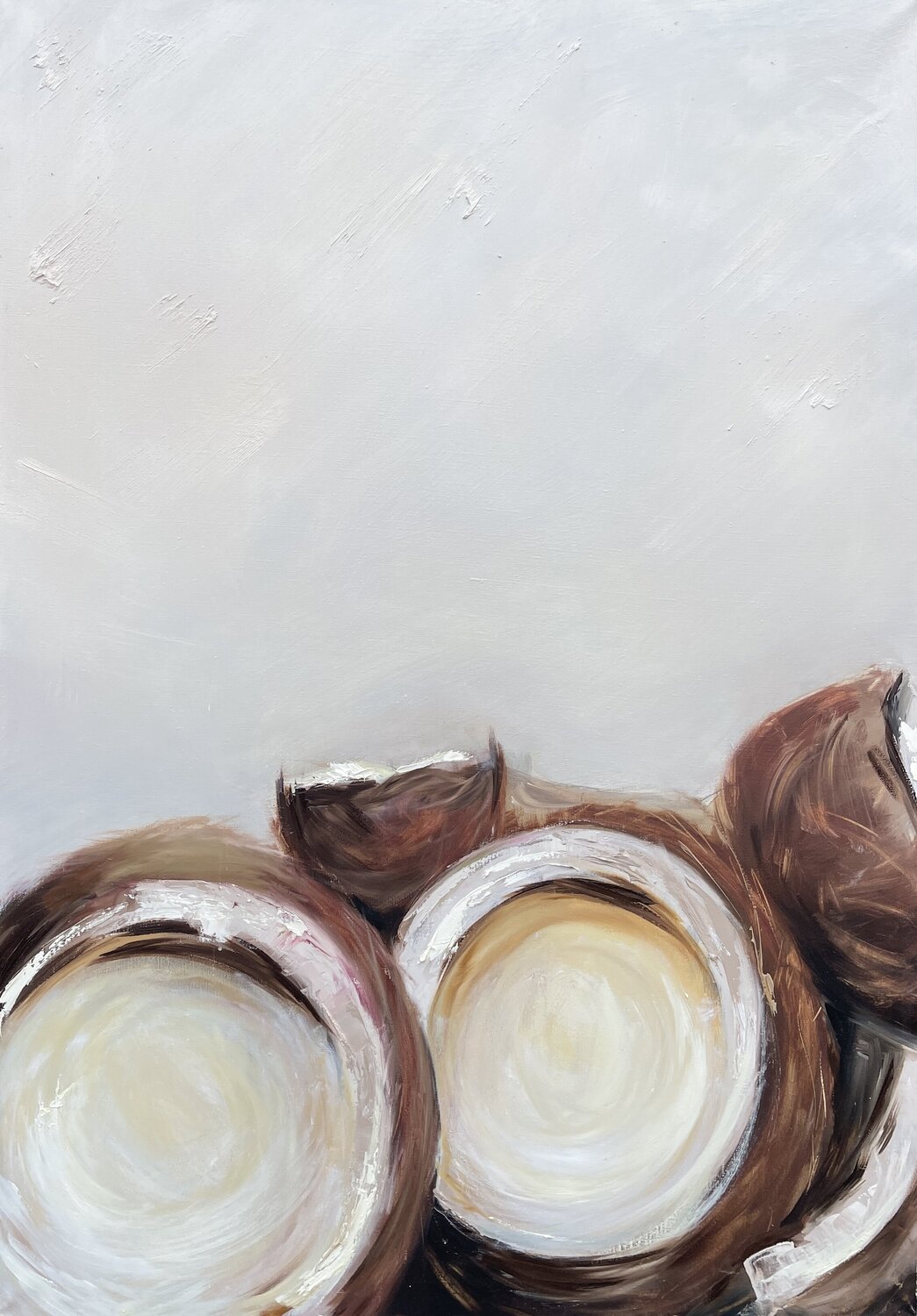100x70 cm - Coconut’s - Vibrant Coconuts Tropical painting Contemporary ...