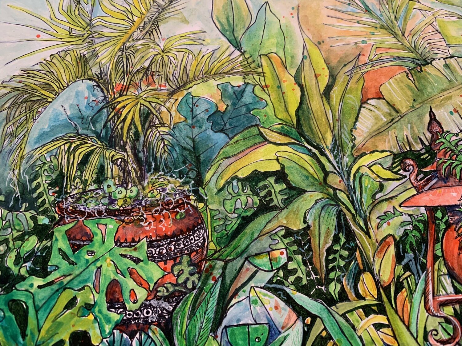 Taking A Breather, Siem Reap by Cathy Gilday (2017) : Drawing Pen ...