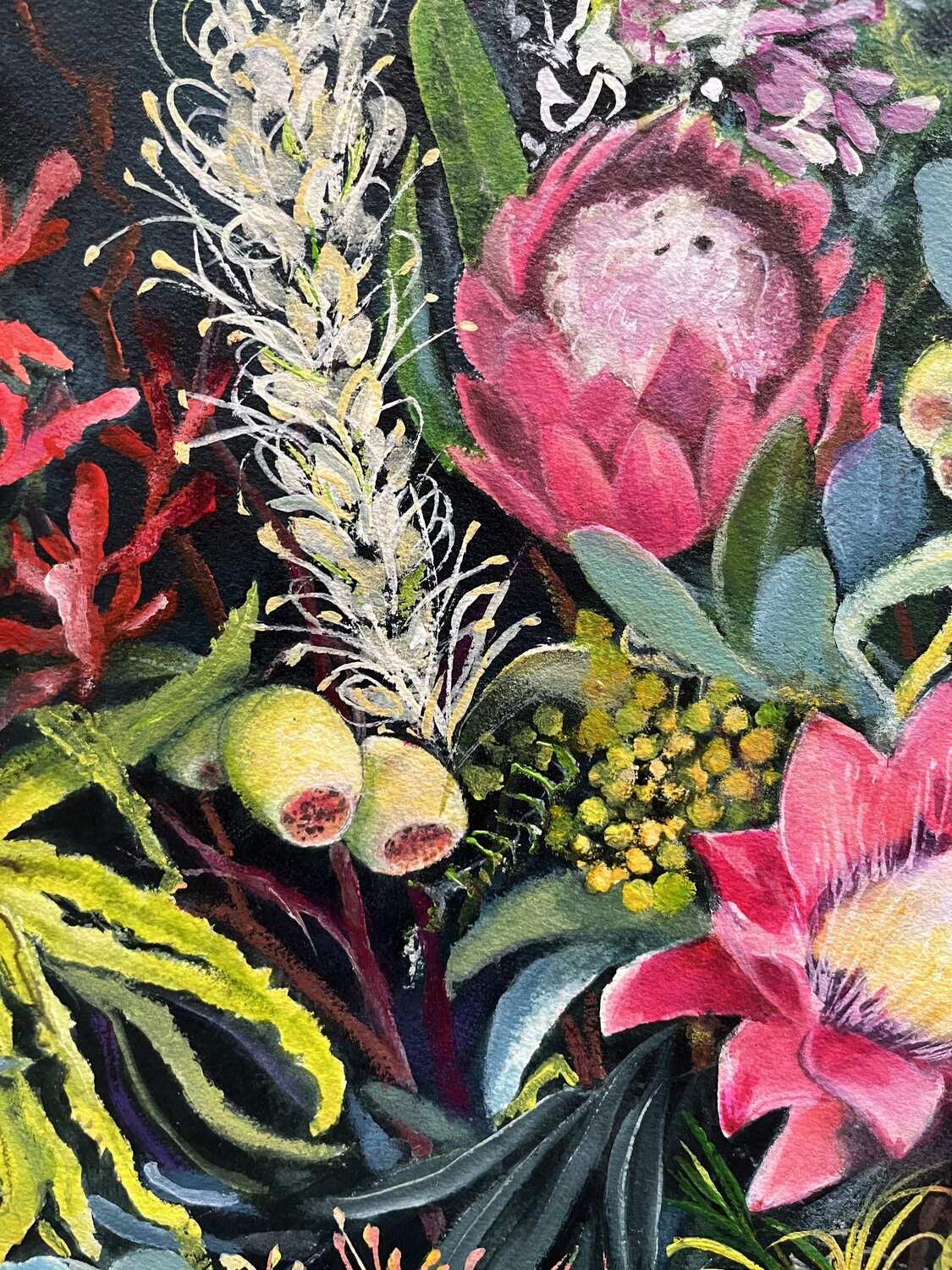 Australian Native Bouquet by Cathy Gilday (2024) : Painting Acrylic ...