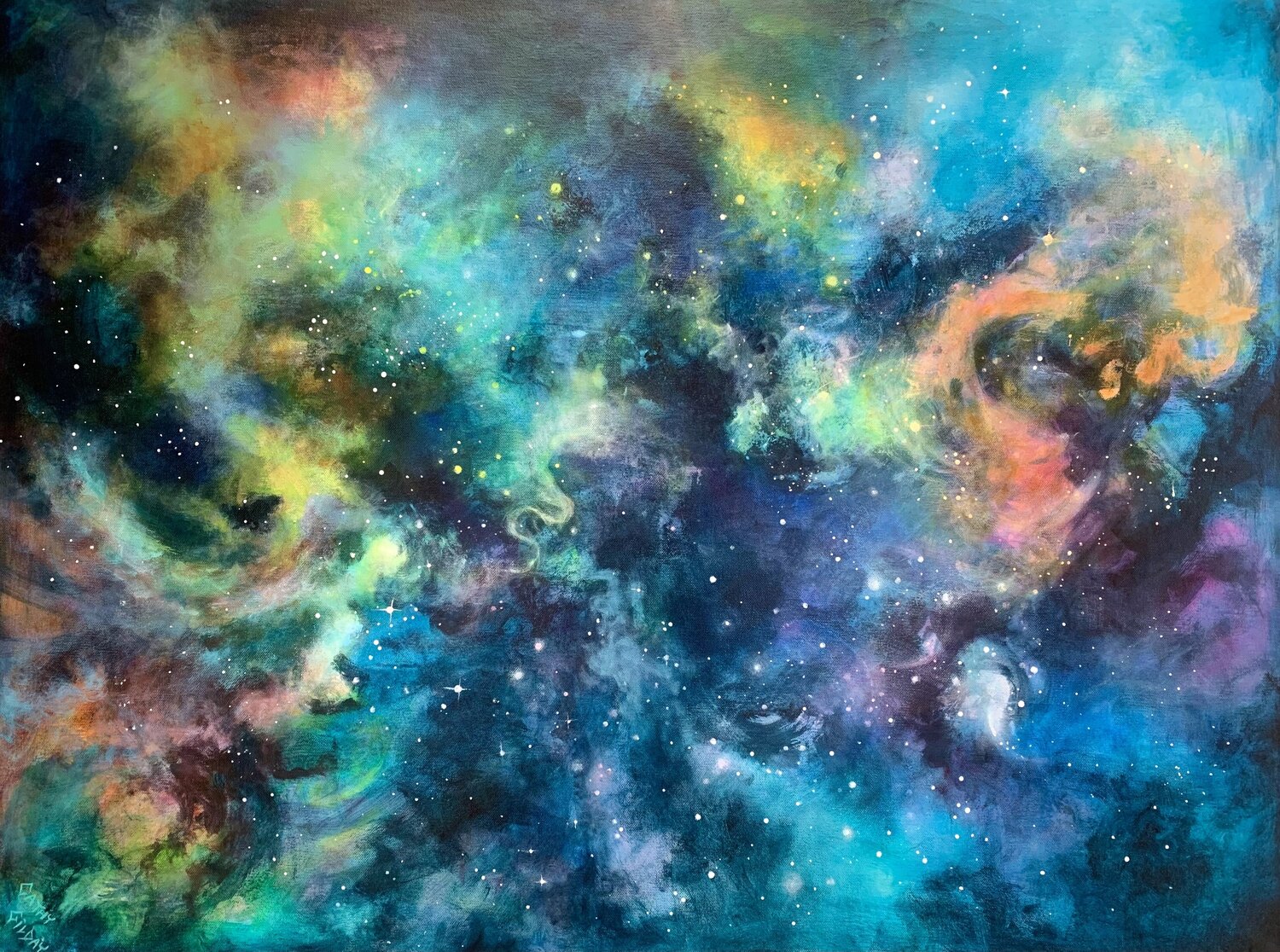 Cosmos by Cathy Gilday (2022) : Painting Acrylic on Canvas - Singulart