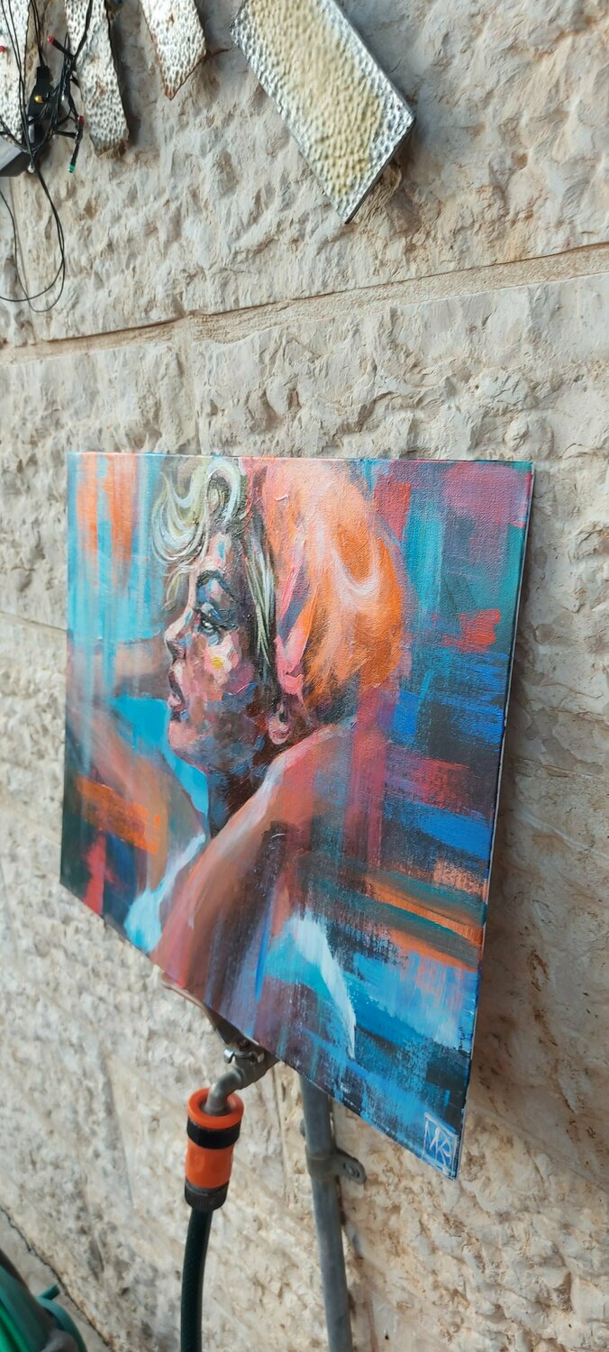 Pretty Stephanie by Maria Kireev (N.D) : Painting Acrylic on Cardboard ...