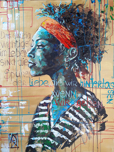 Pretty Stephanie by Maria Kireev (N.D) : Painting Acrylic on Cardboard ...