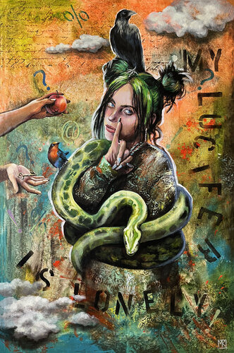 Pretty Stephanie by Maria Kireev (N.D) : Painting Acrylic on Cardboard ...