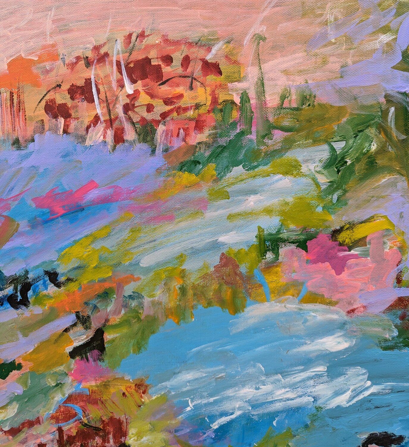 Riverside Rhapsody by Alpana Rai (2023) : Painting Acrylic on Canvas ...