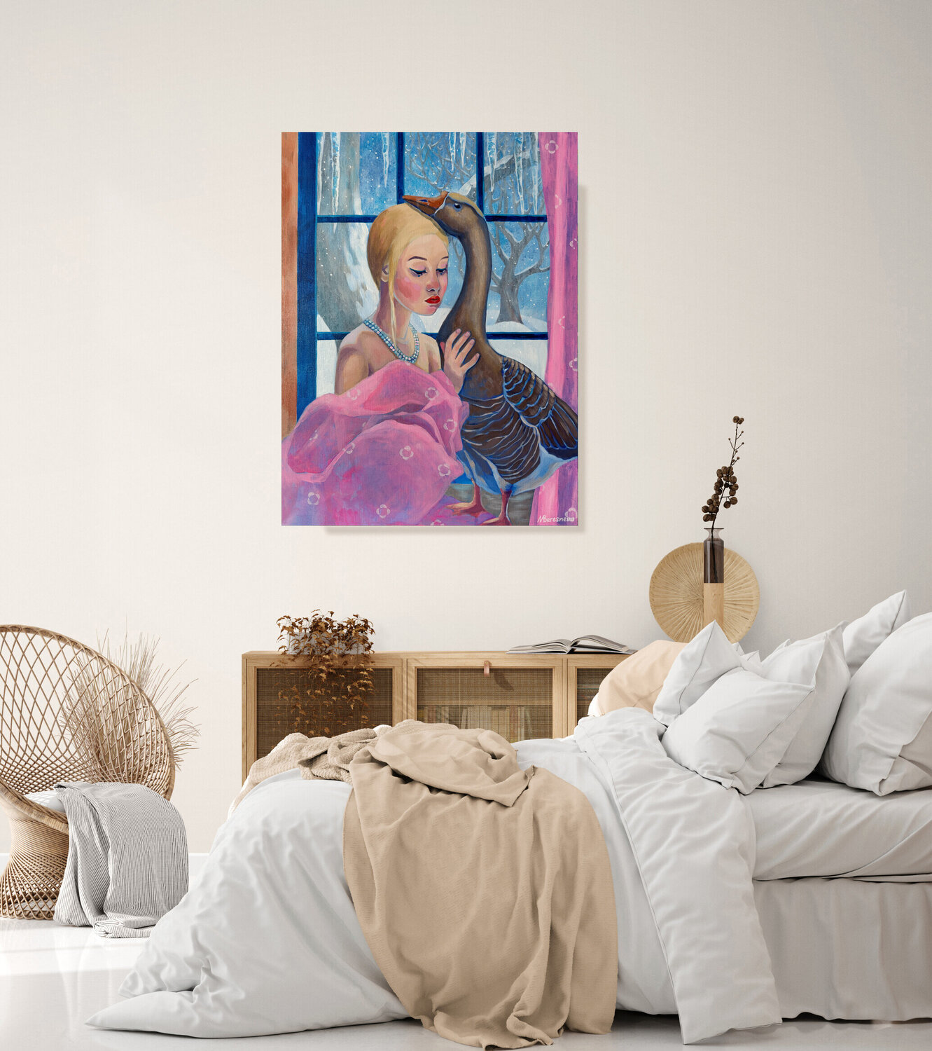 The Princess and the Goose by Marina Beresneva (2023) : Painting ...