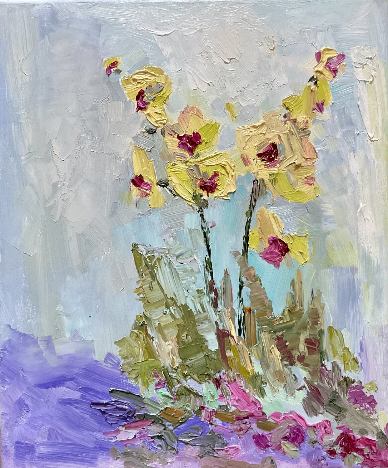 FLOWERING by Vera Klimova (2021) : Painting Oil on Canvas - Singulart