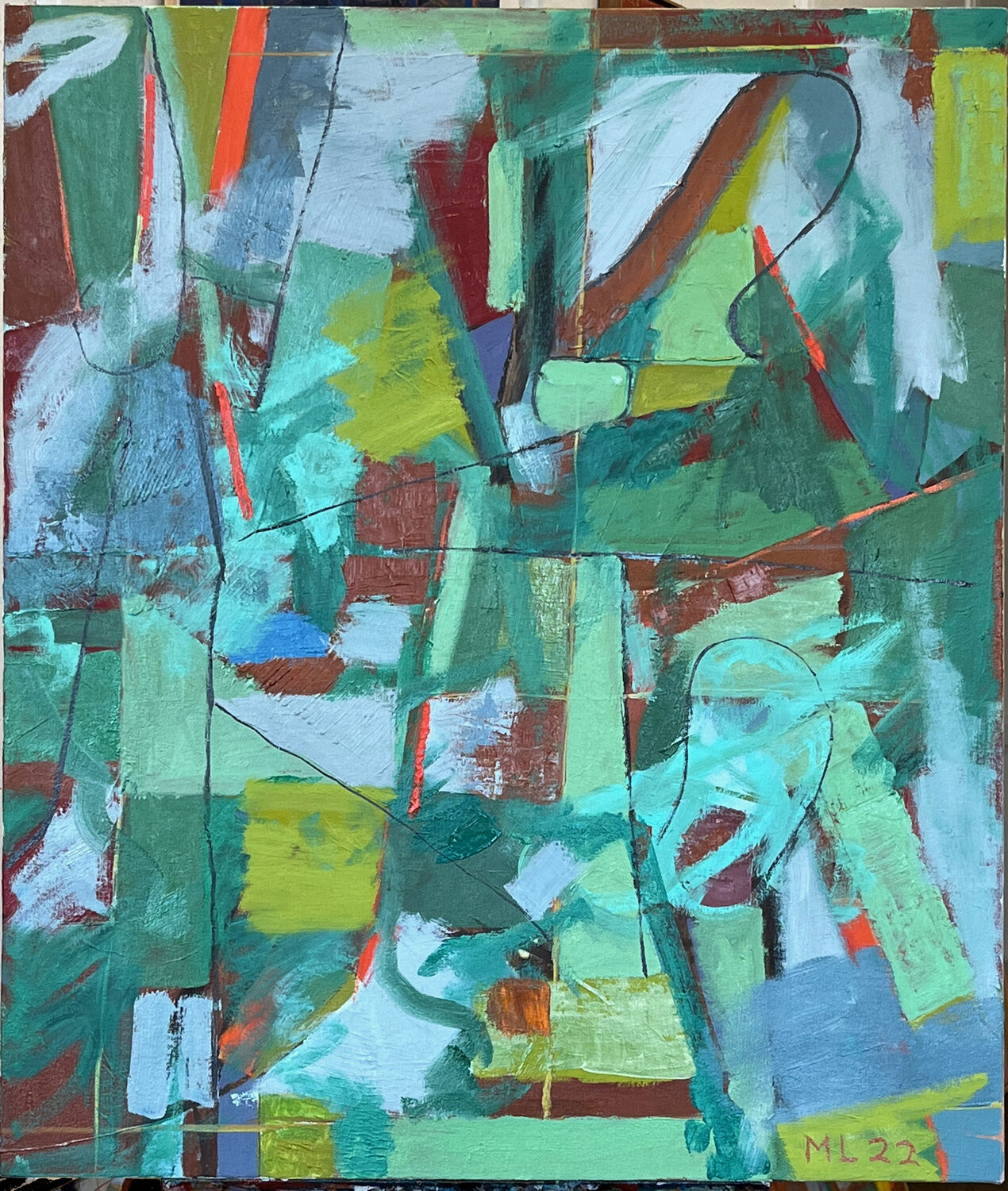 Healed By Green by Mark Lavatelli (2022) : Painting Oil on Canvas - Singulart