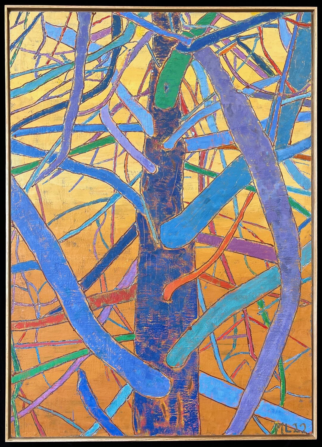 Tree Glyph #26 by Mark Lavatelli (2022) : Painting Wax, Pigments on ...