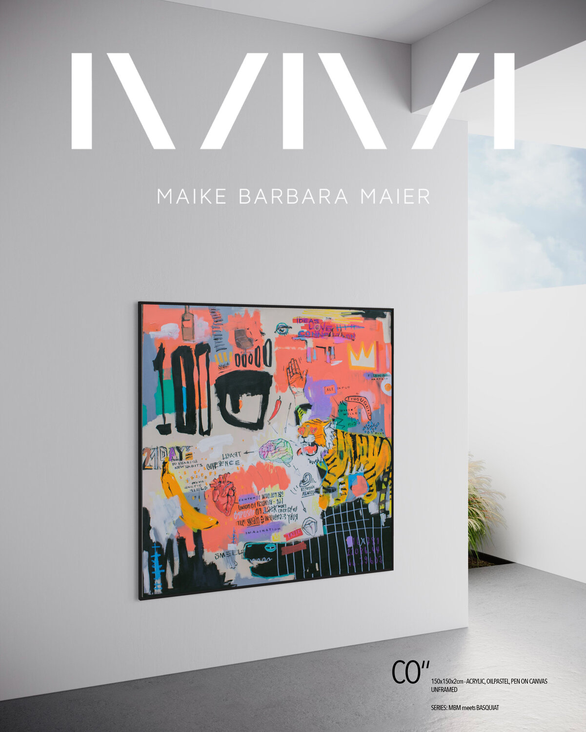 CO'' by Maike Barbara Maier (2024) : Painting Acrylic, Wax on Canvas - Singulart