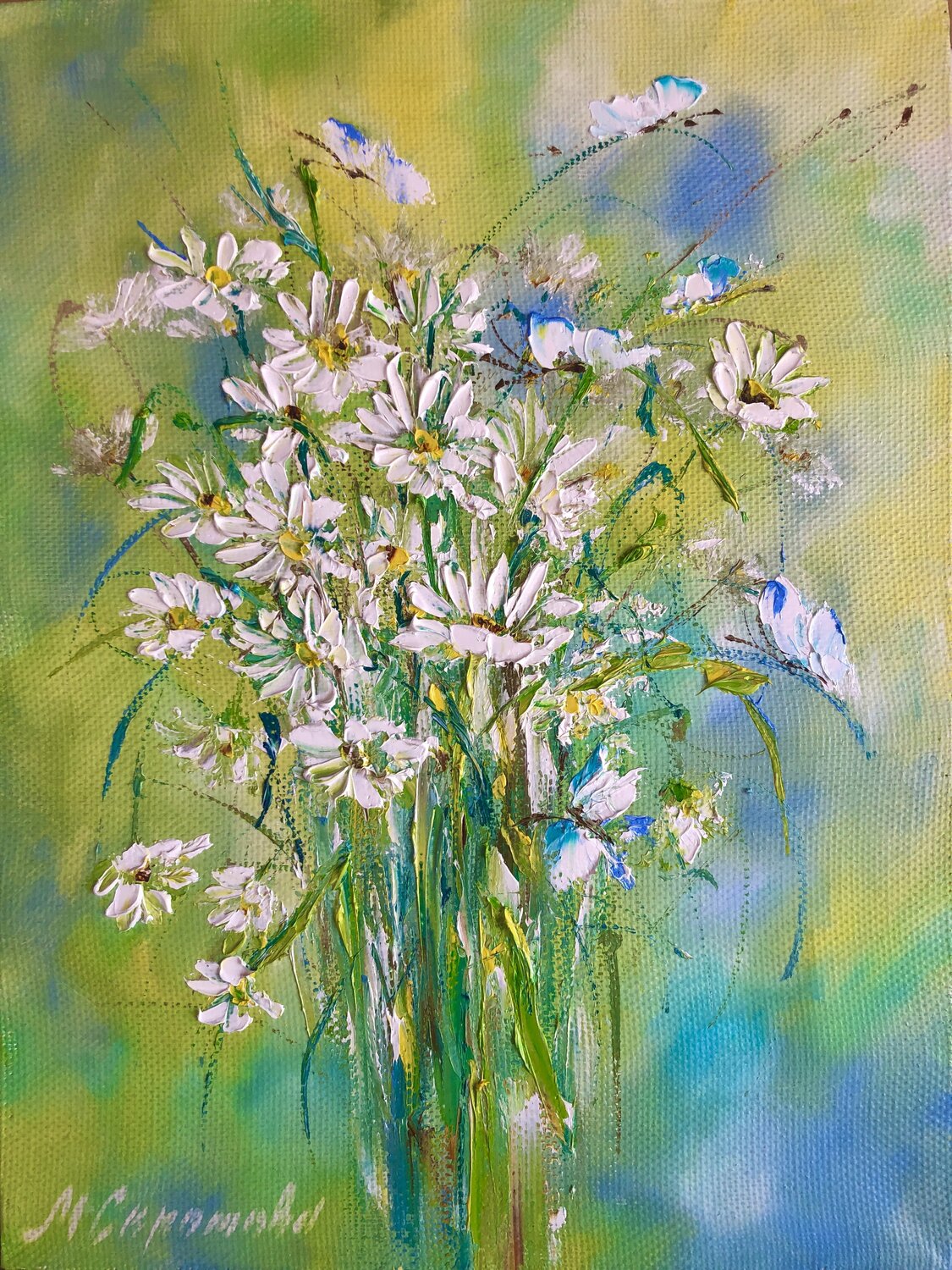 Daisy Paintings Abstract