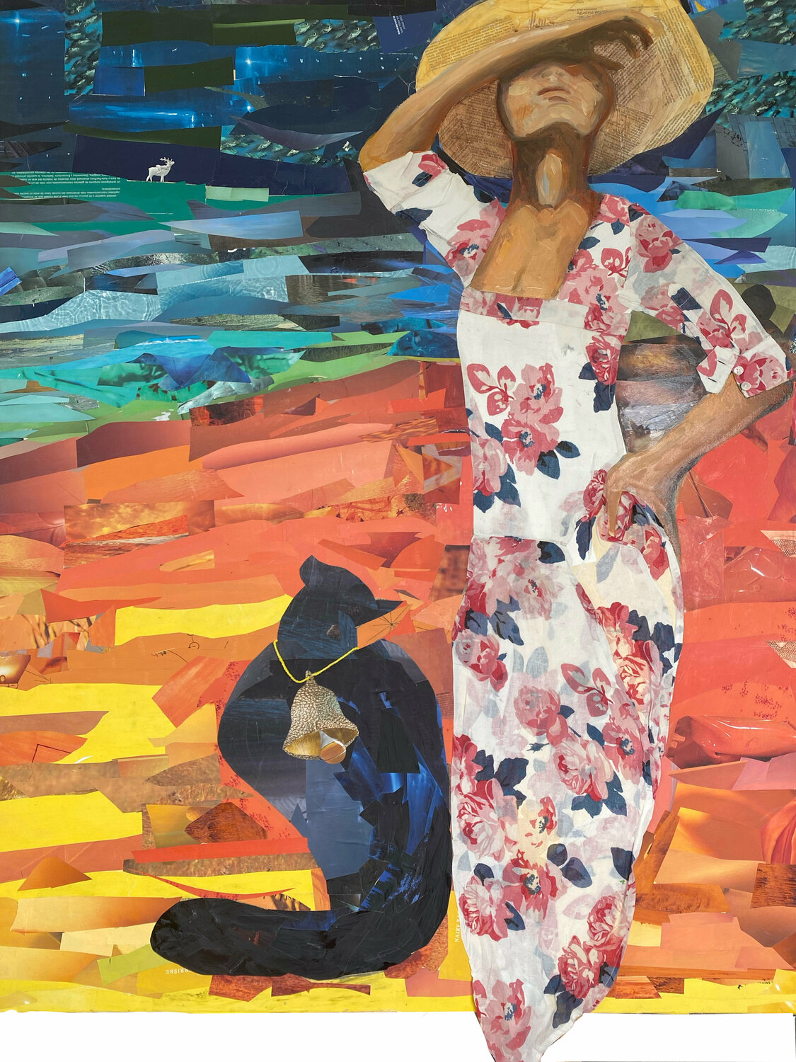 Bell the Cat by Silvana Soriano (2022) : Other Media Oil, Collage on ...