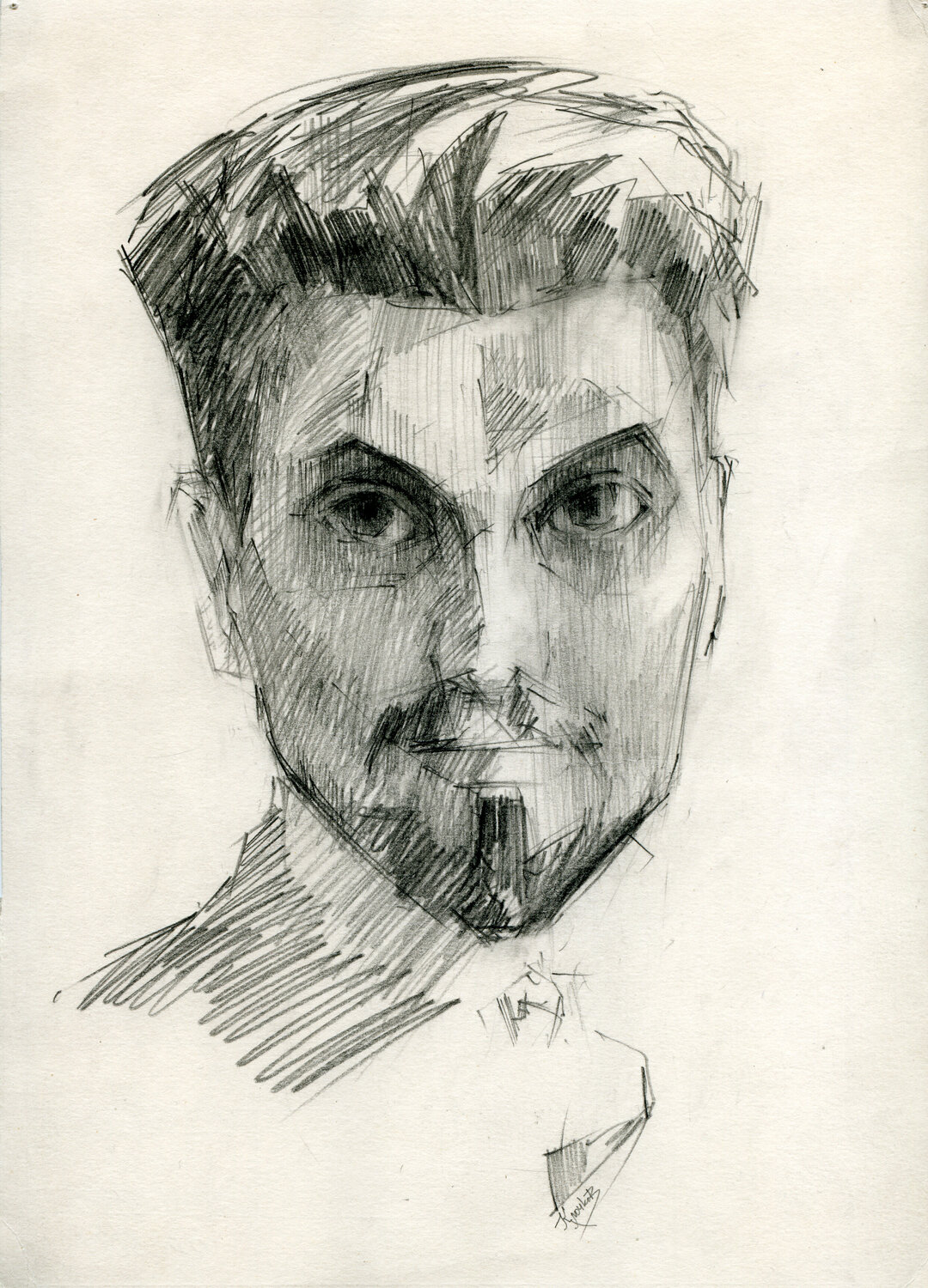 Self-portrait by Dmitry Klochkov (2005) : Drawing Pencil on Paper ...