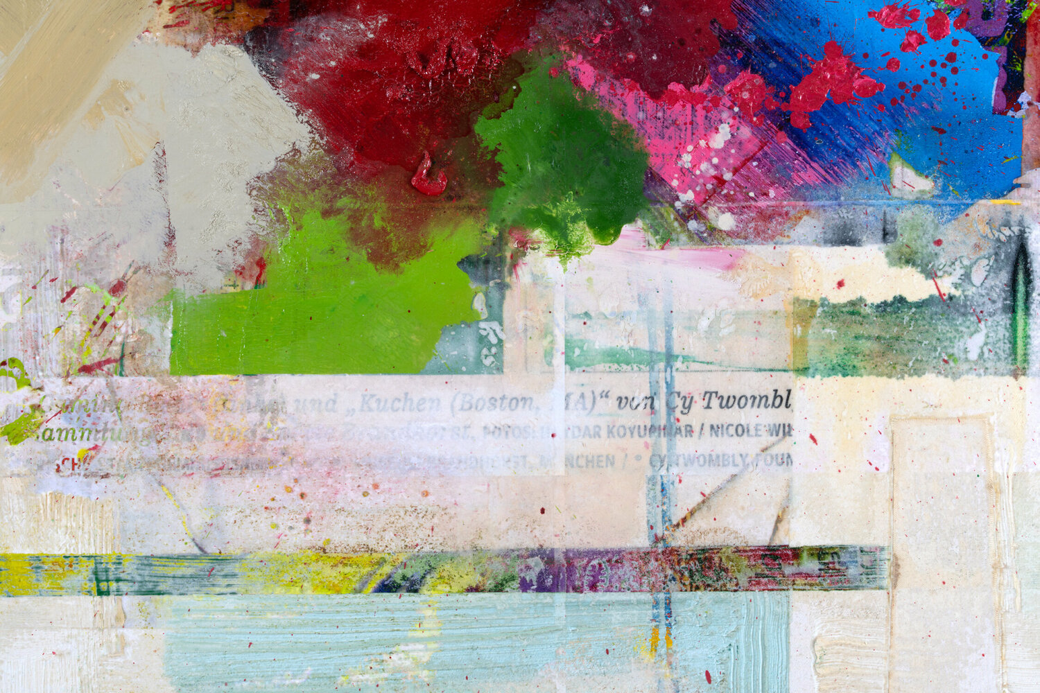 Newpaper Clipping Twombly by Peter Vahlefeld (2020) : Painting Acrylic ...