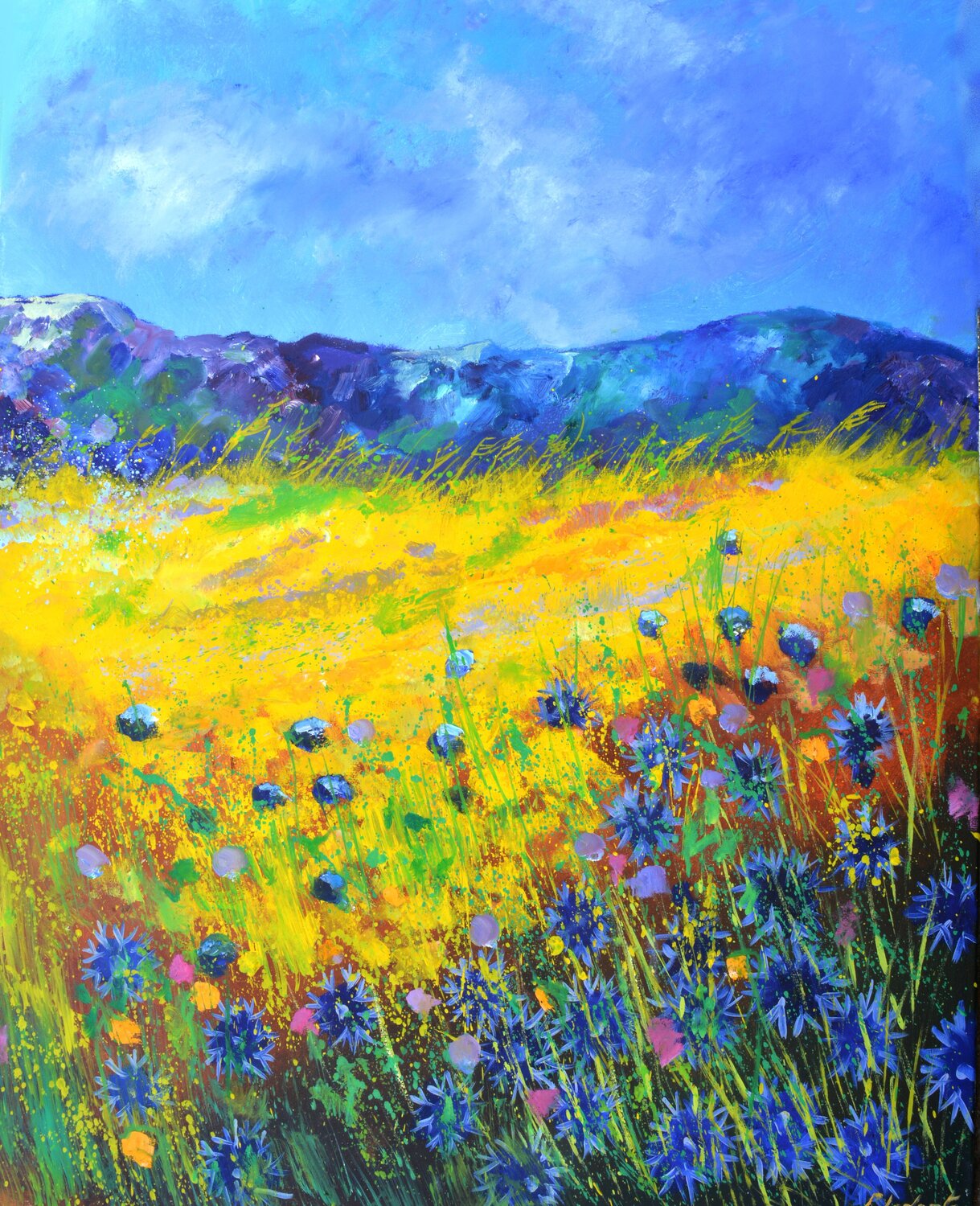 Summer wild flowers in 2023 by Pol Ledent (2023) : Painting Oil on ...
