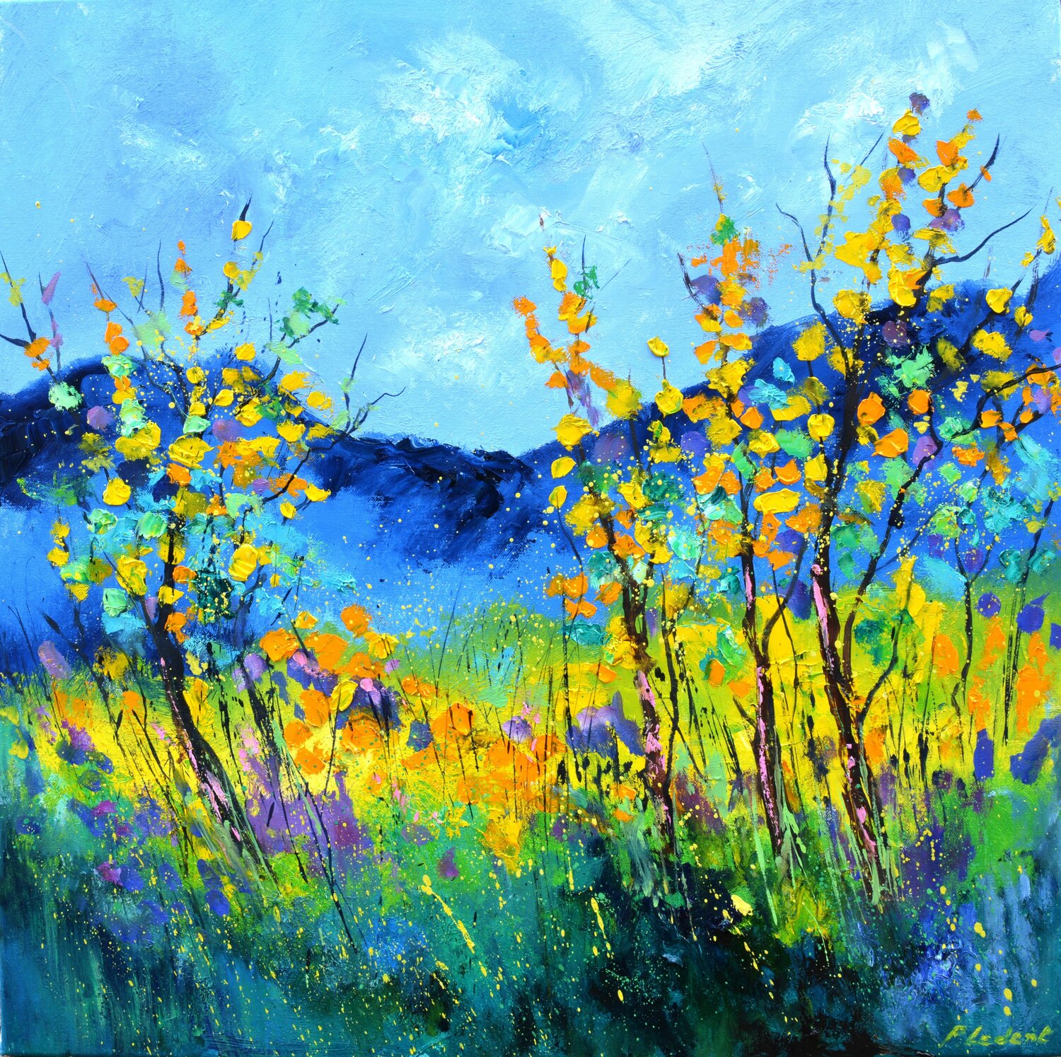 Summer flowers 7724 by Pol Ledent (2023) : Painting Oil on Canvas ...