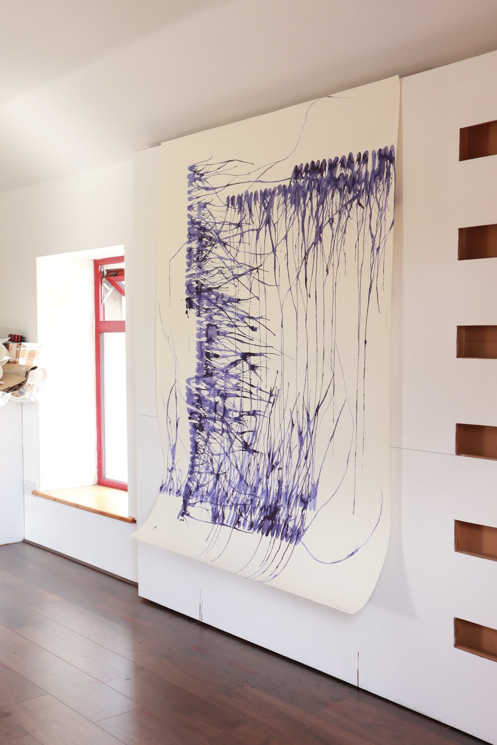 Blue Violet de Denise McCabe (2022) : Dessin Encre de Chine sur Papier ...