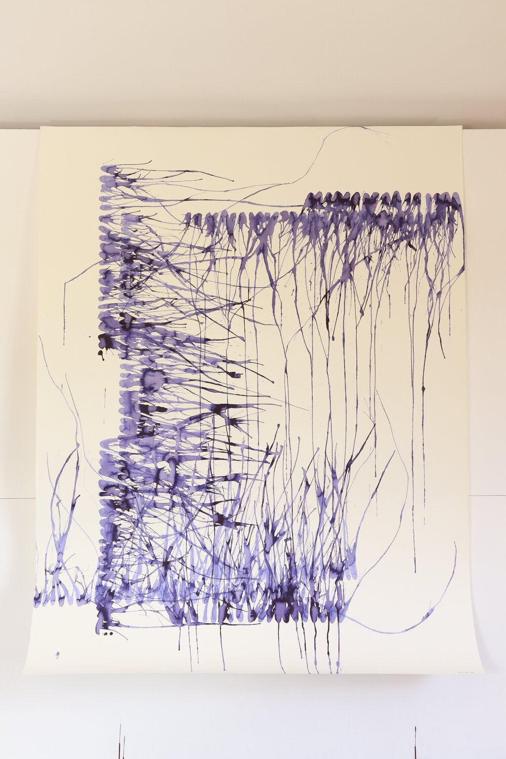 Blue Violet de Denise McCabe (2022) : Dessin Encre de Chine sur Papier ...
