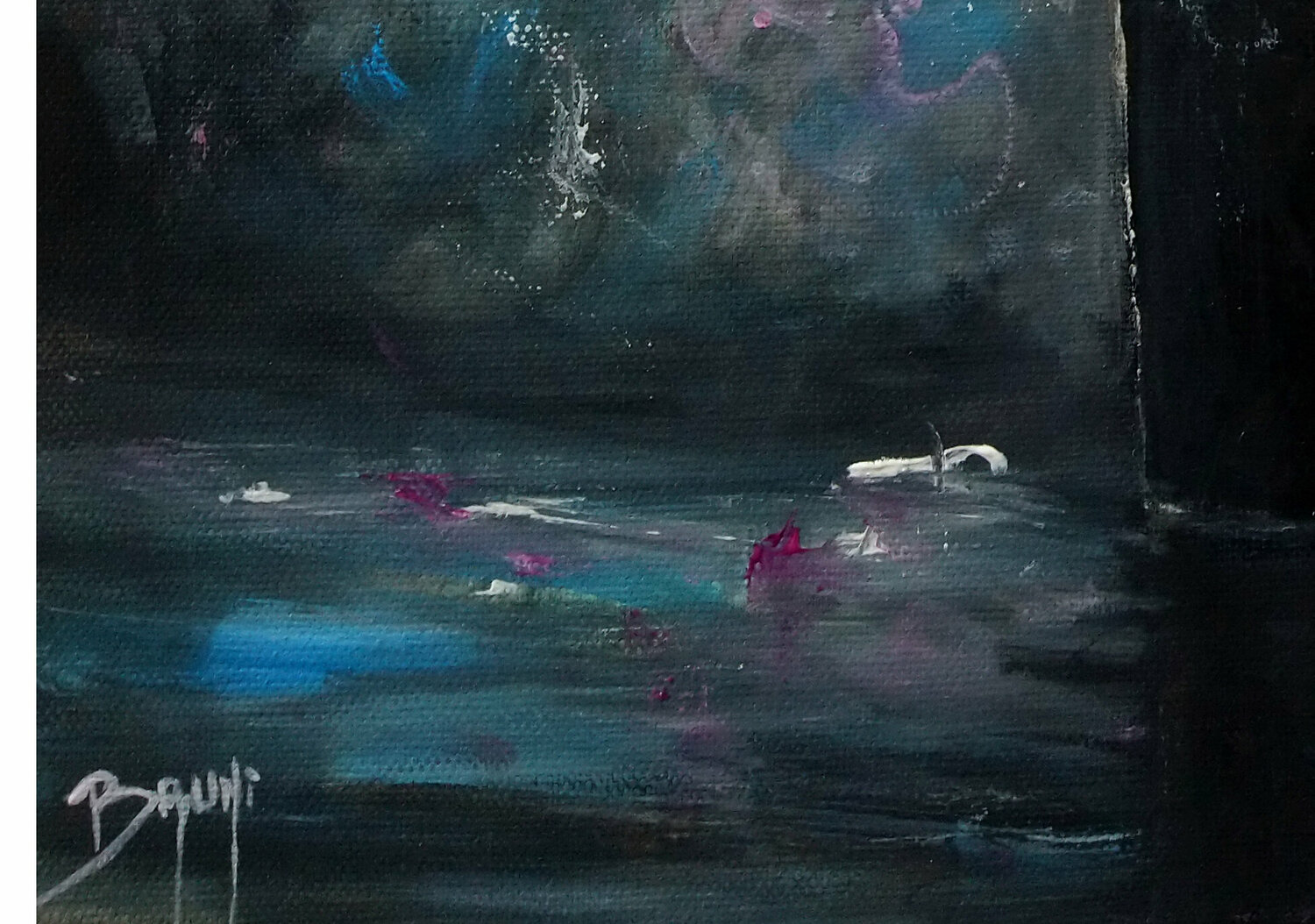 Roses au vase noir de Eric Bruni (2021) : Peinture Acrylique, Huile sur ...