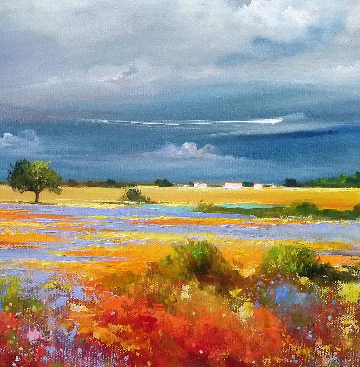 Plaine dans l'arène du ciel by Eric Bruni (2022) : Painting Acrylic ...