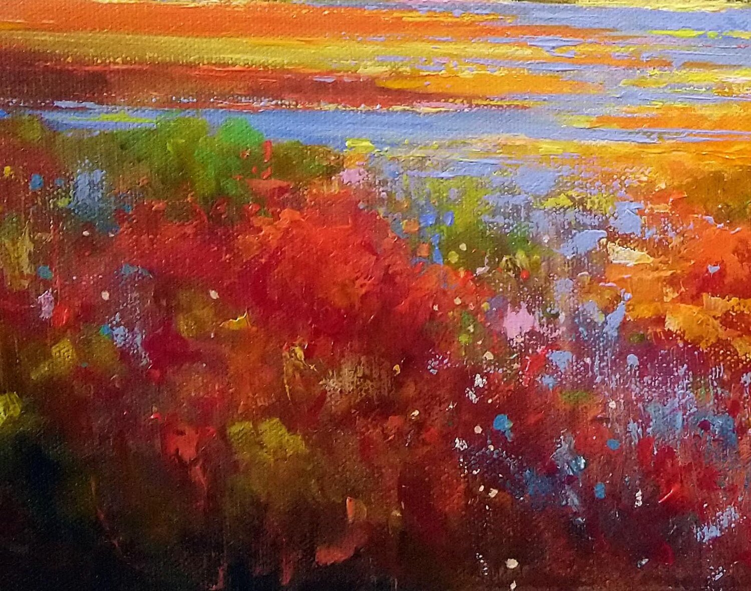 Plaine dans l'arène du ciel by Eric Bruni (2022) : Painting Acrylic ...