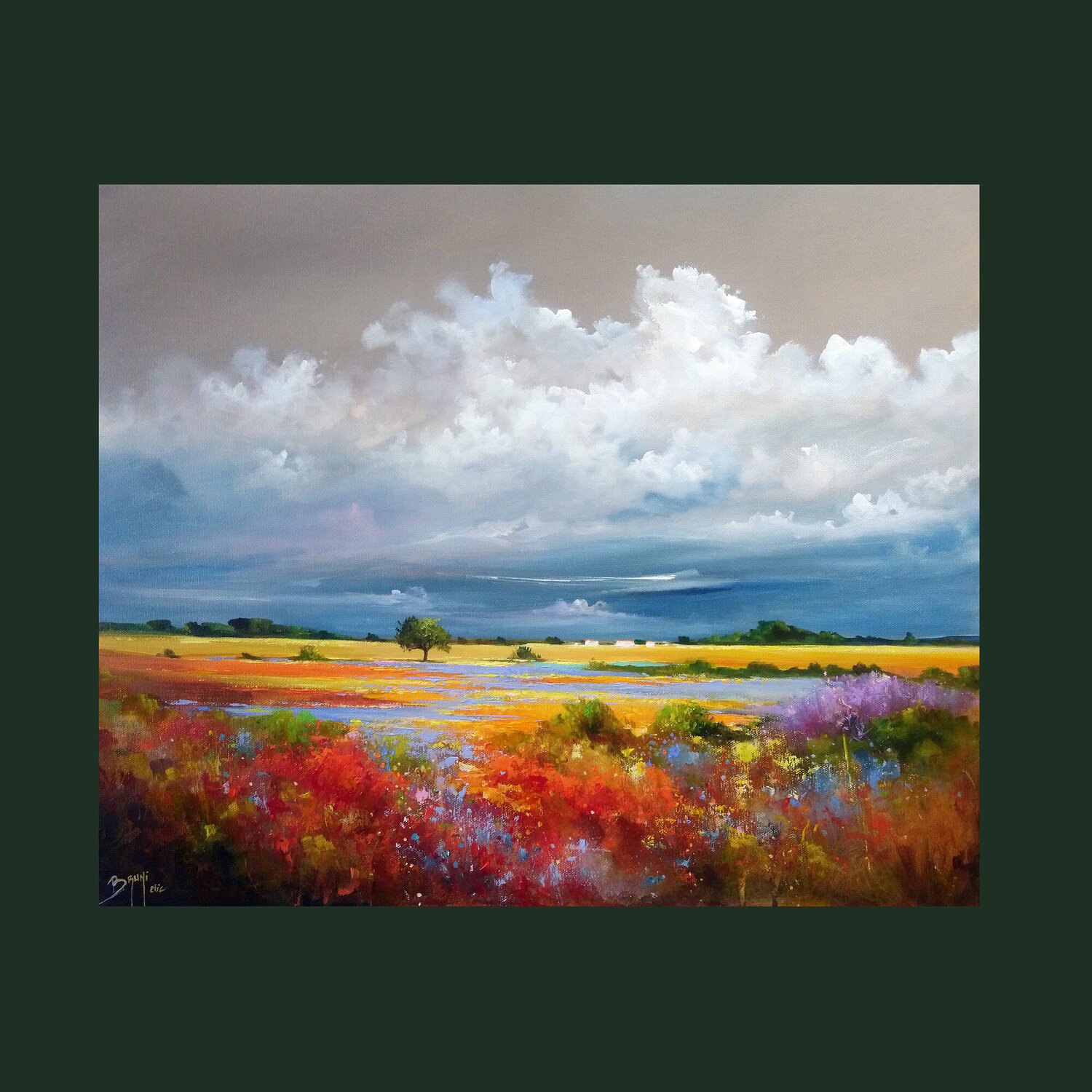 Plaine dans l'arène du ciel by Eric Bruni (2022) : Painting Acrylic ...