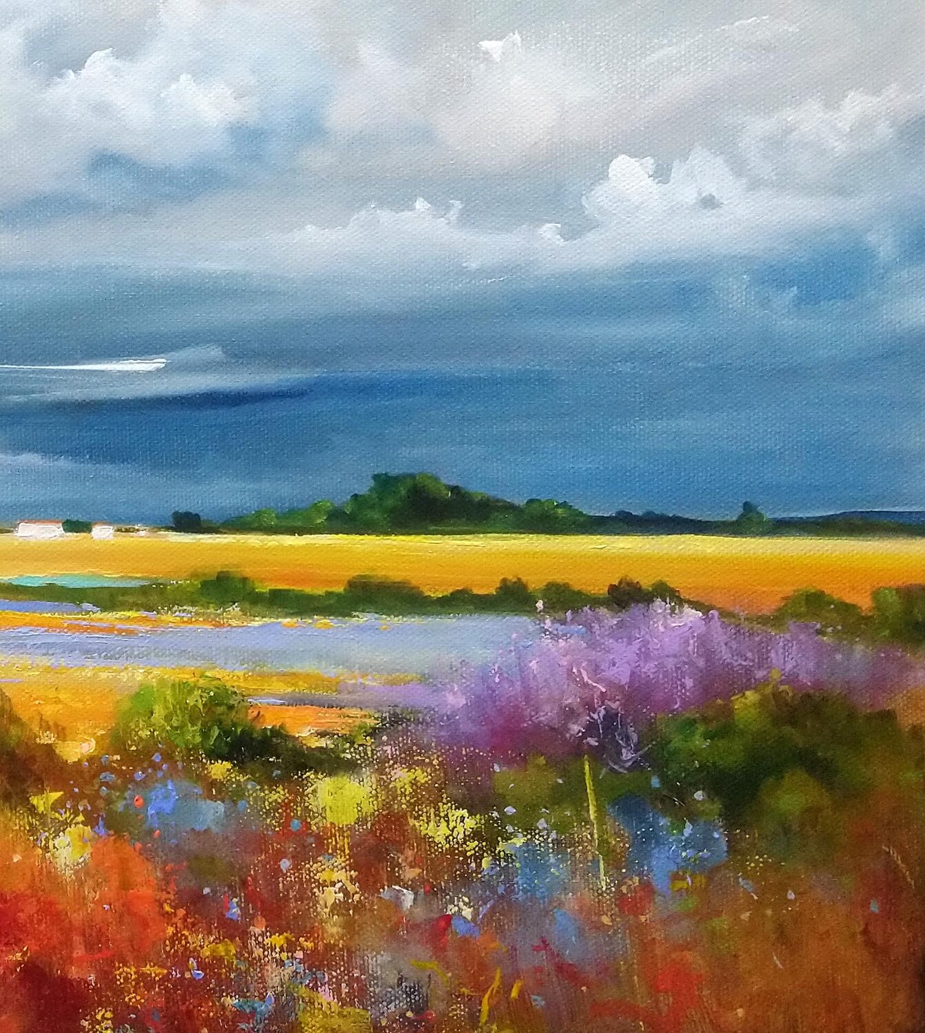 Plaine dans l'arène du ciel by Eric Bruni (2022) : Painting Acrylic ...