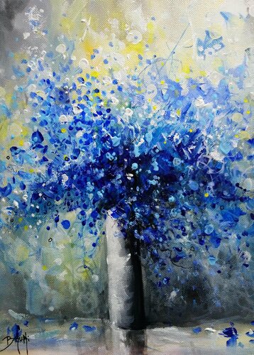 Roses sauvages du jardin by Eric Bruni (2018) : Painting Acrylic, Oil ...