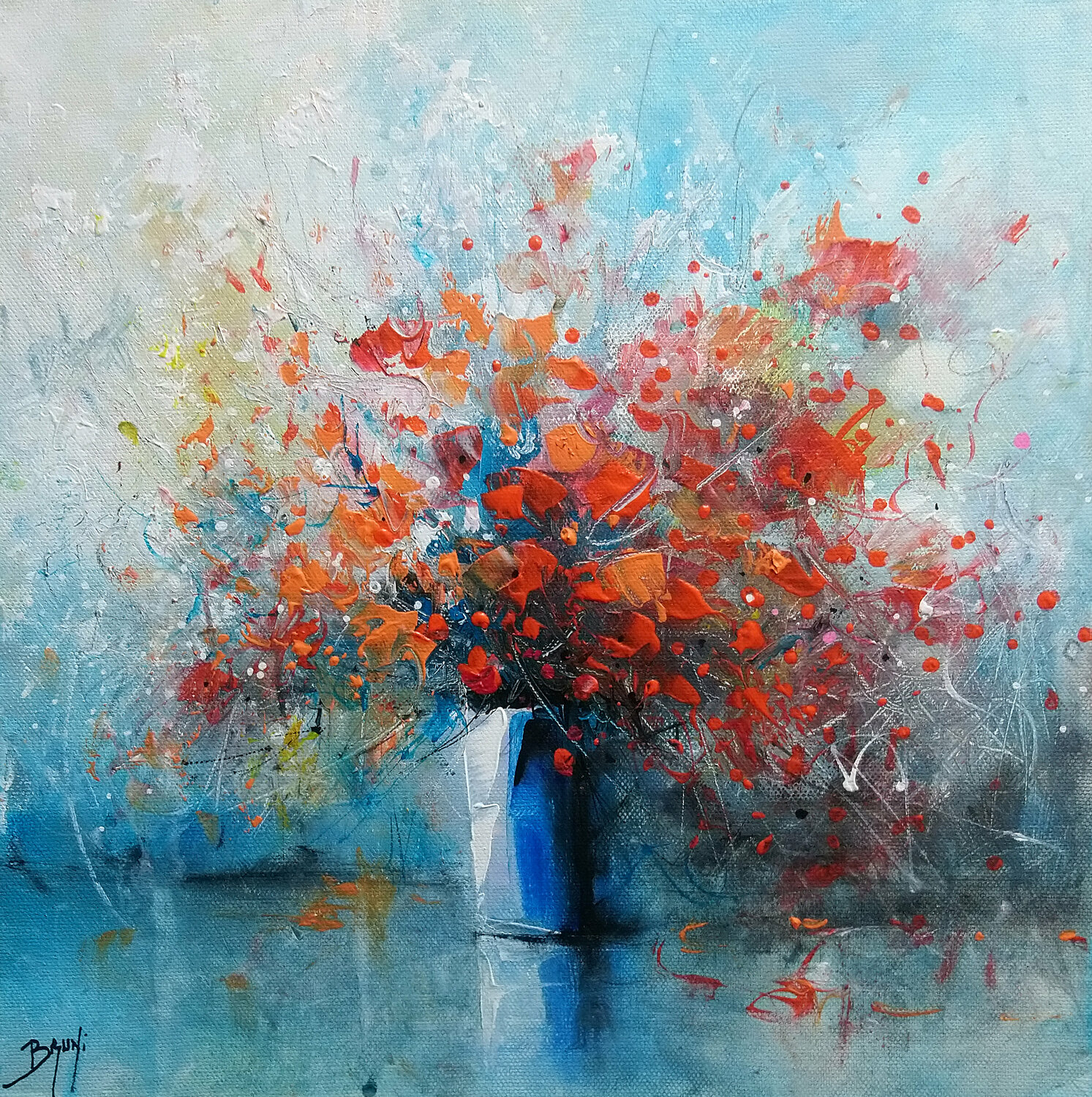 Bouquet vif by Eric Bruni (2022) : Painting Acrylic, Oil on Canvas ...