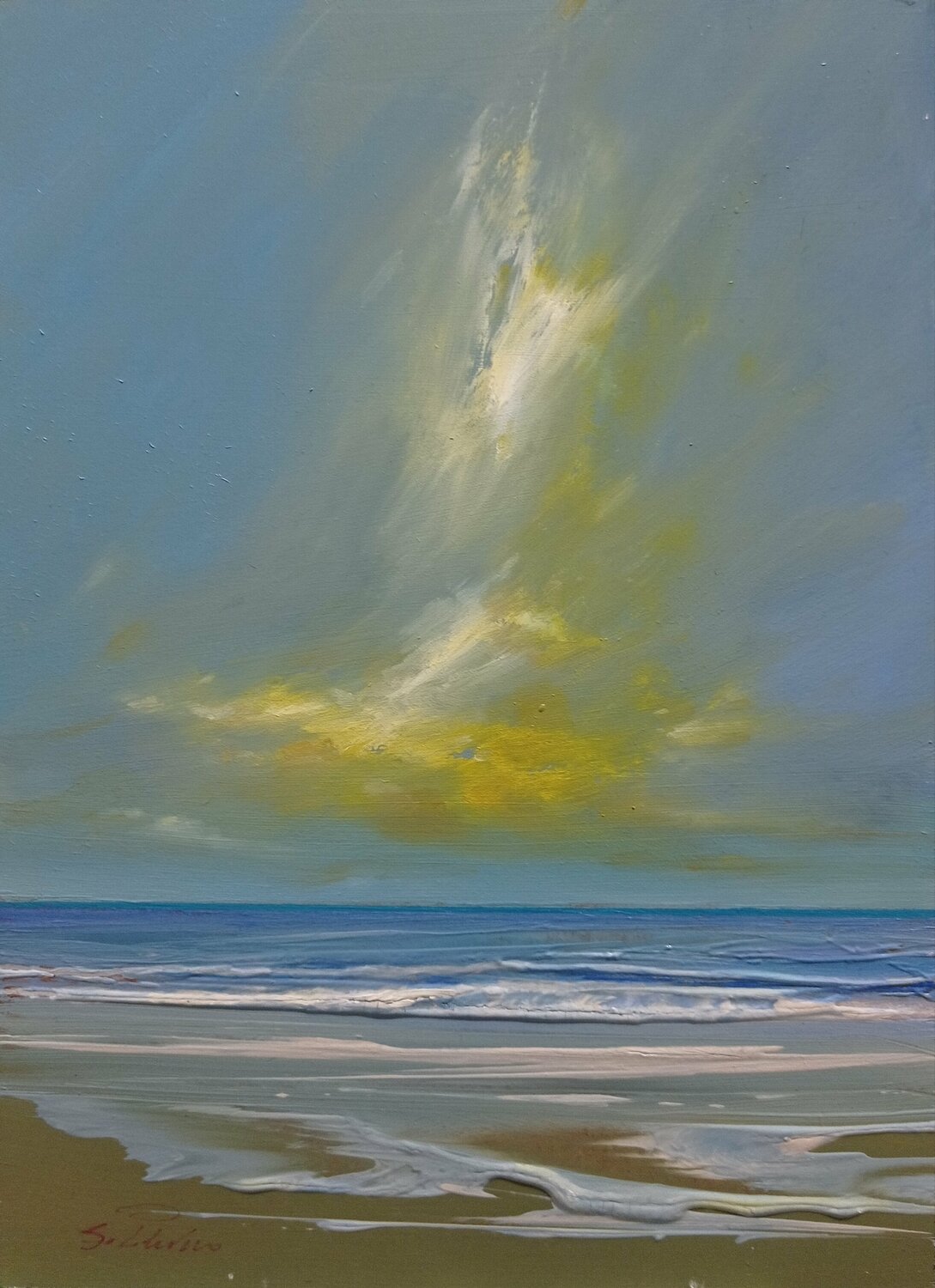 Io e il mare by Sebastiano Plutino (2022) : Painting Oil on Wood ...